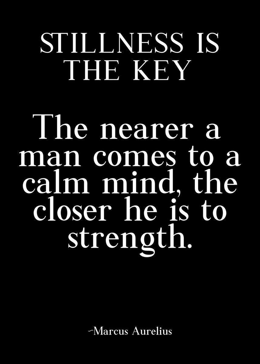 'Stillness Is The Key' Poster, picture, metal print, paint by Wezt ...