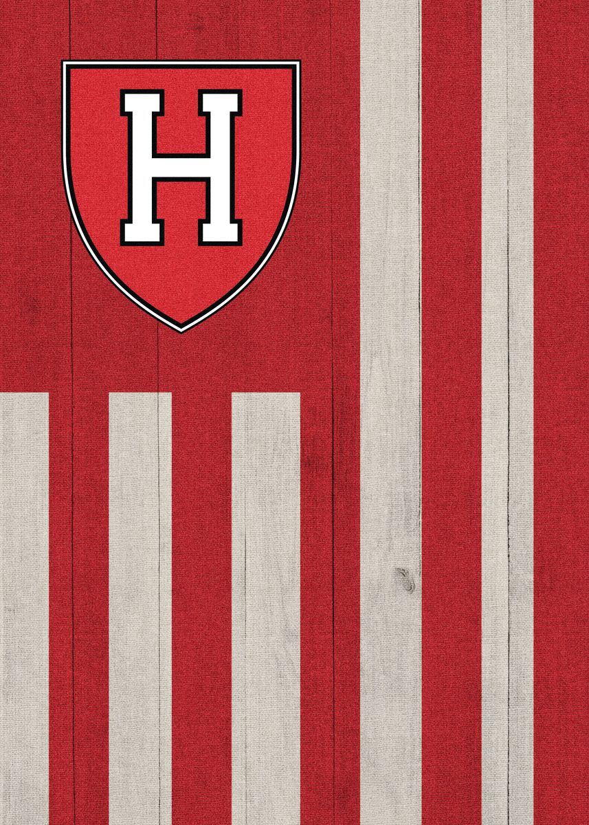'Harvard Crimson Flag' Poster, picture, metal print, paint by Jamie ...