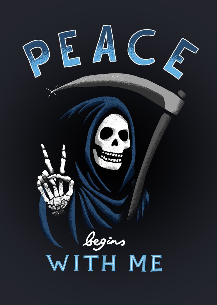 'Peace begins with me' Poster, picture, metal print, paint by Syahrasi ...