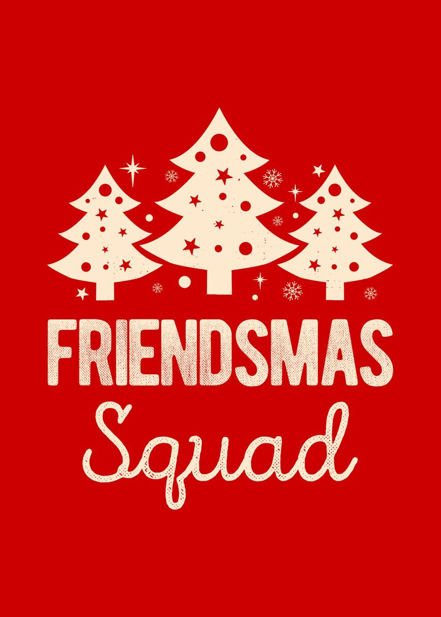 'Friendsmas Christmas ' Poster, picture, metal print, paint by Visualz ...