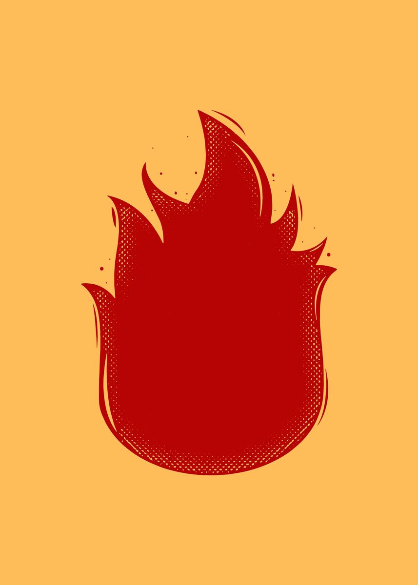 'fire' Poster, picture, metal print, paint by classicposter displate ...