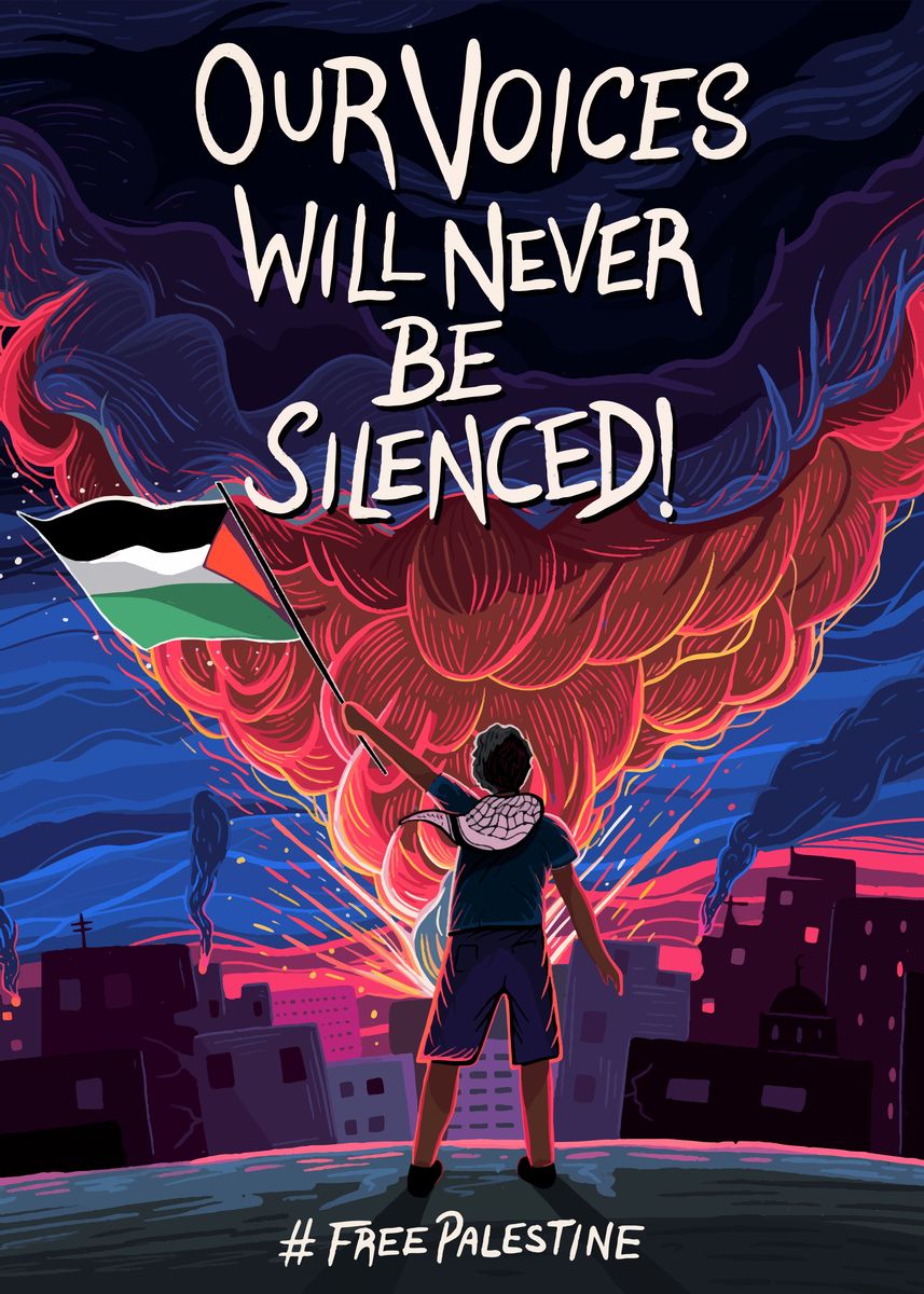 'free palestine' Poster, picture, metal print, paint by Anima Art ...