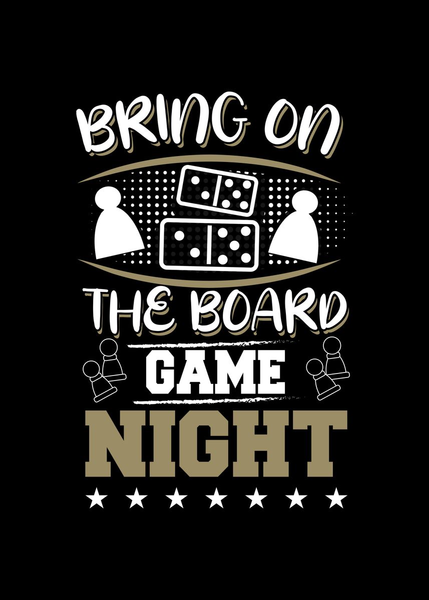'Board game night' Poster, picture, metal print, paint by Andreas ...