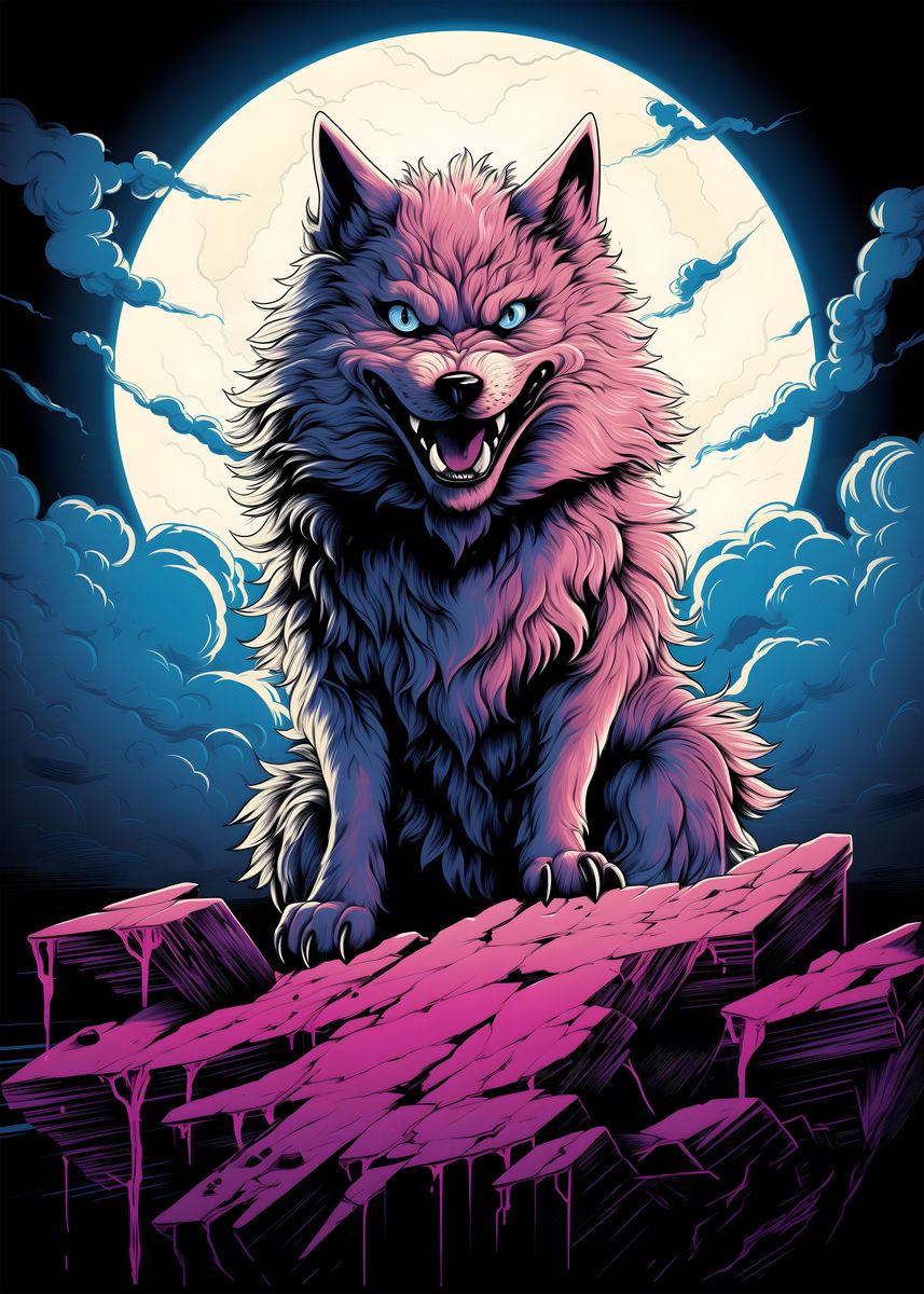 'Majestic Wolf' Poster, picture, metal print, paint by Spooky Blob ...