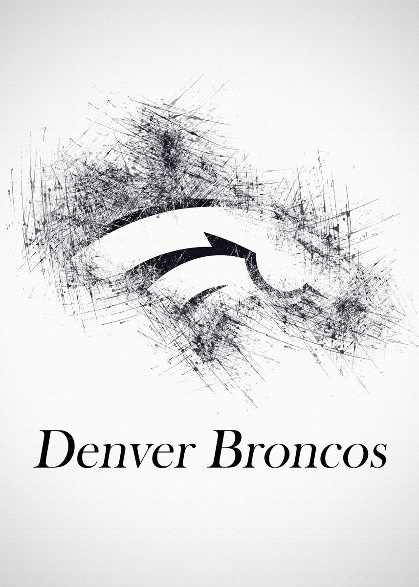 'Denver Broncos Pencil' Poster, picture, metal print, paint by ...