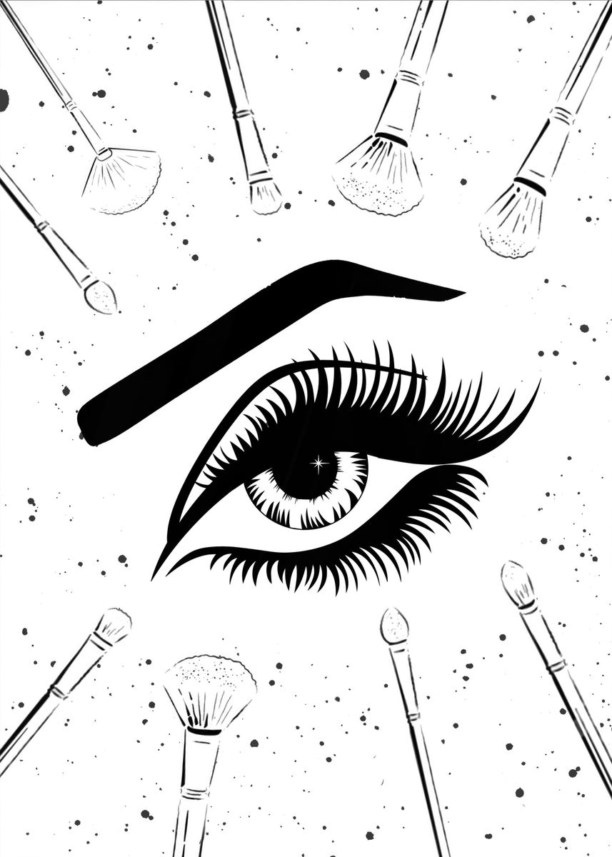 'Beauty Salon Makeup Frame' Poster, picture, metal print, paint by REAL ...