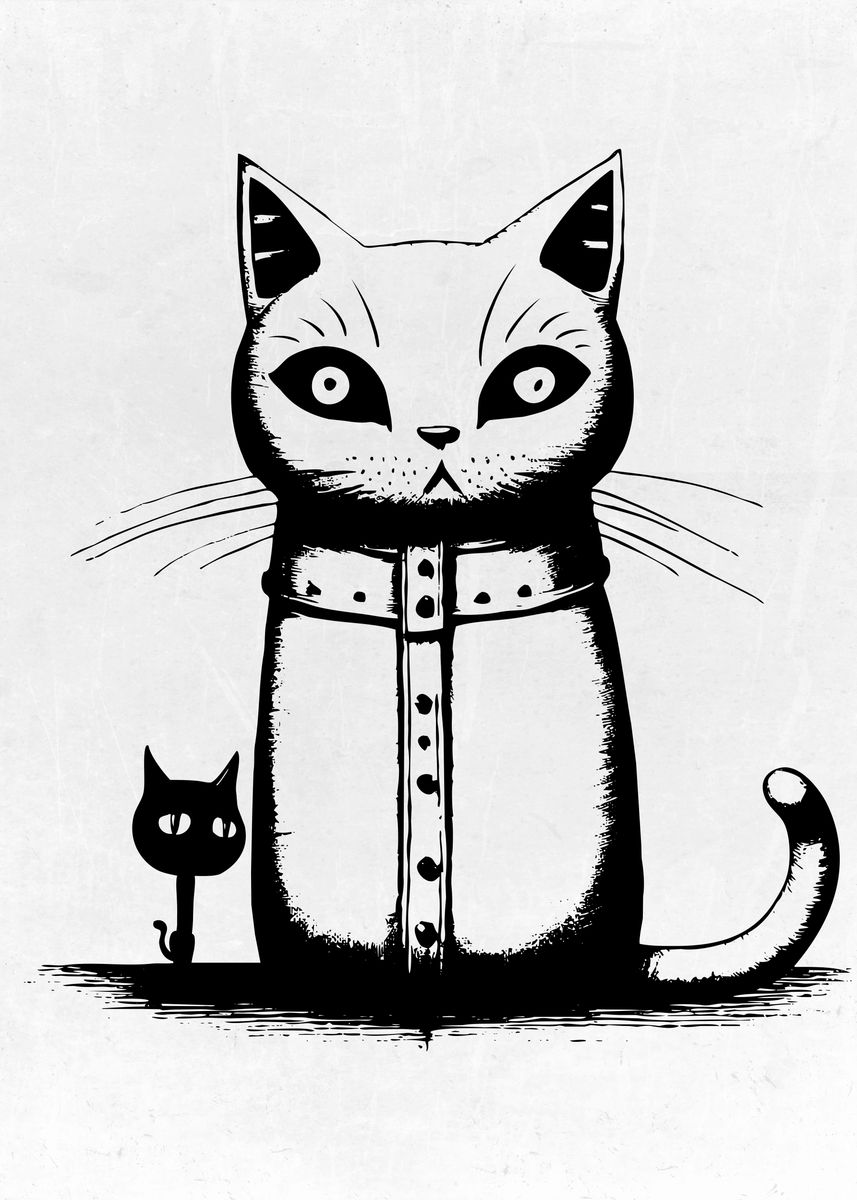 'My Dirty Cat ' Poster, picture, metal print, paint by Ilya Danilov ...