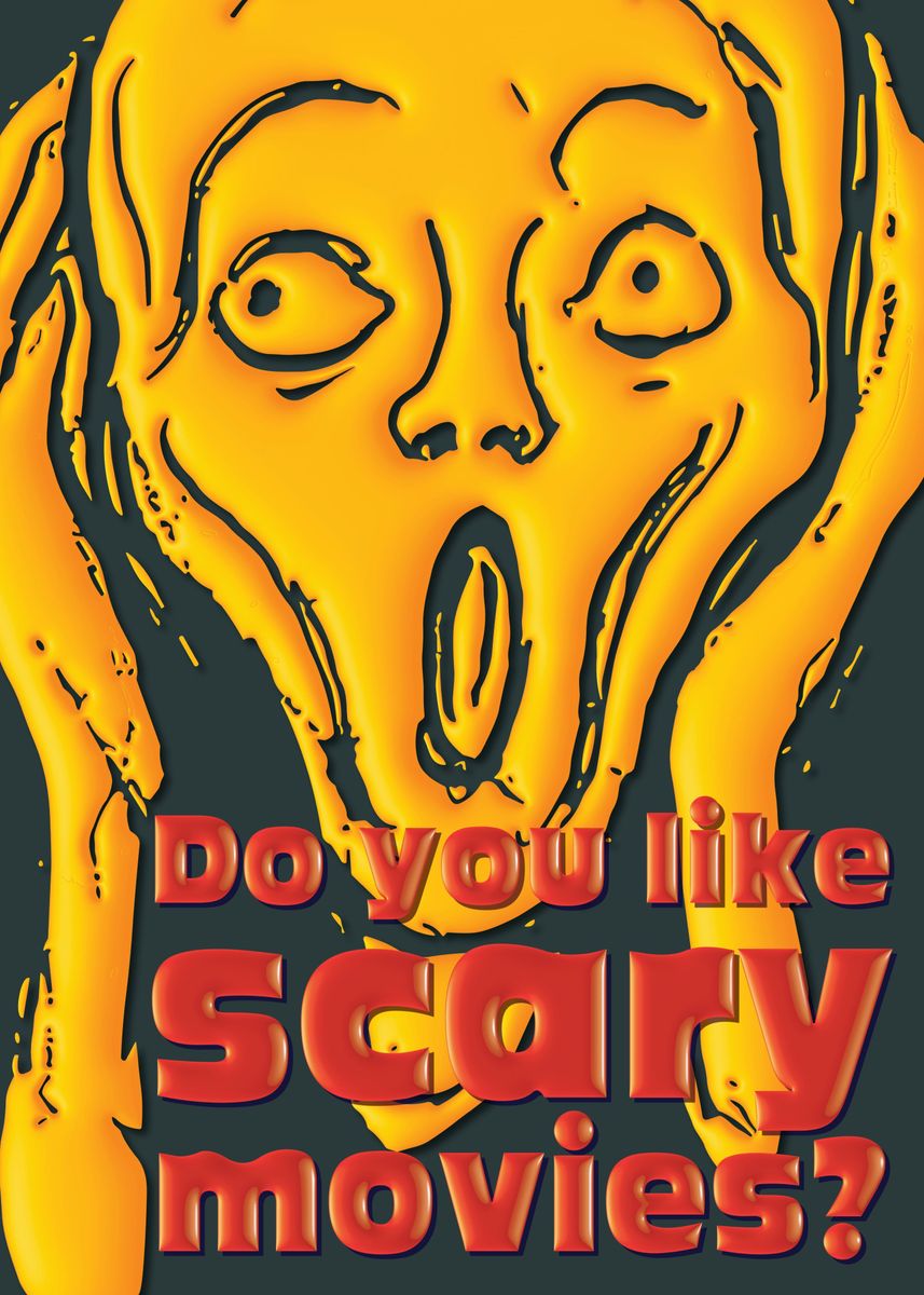 'Scary movies' Poster, picture, metal print, paint by Portokalis | Displate