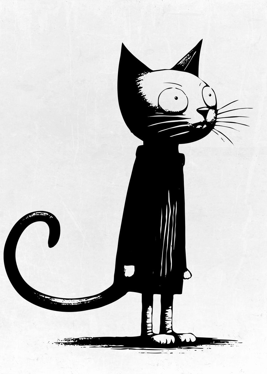 'My Dirty Cat ' Poster, picture, metal print, paint by Ilya Danilov ...