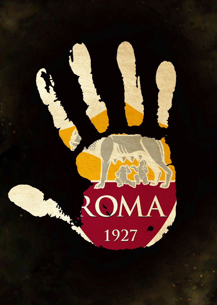 'Handprint AS Roma' Poster, picture, metal print, paint by Mcgilvery ...