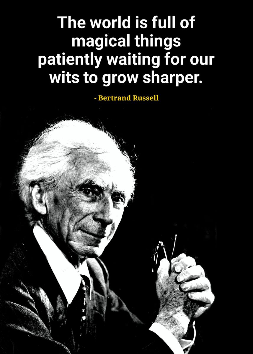 'Bertrand Russell quotes ' Poster, picture, metal print, paint by ...