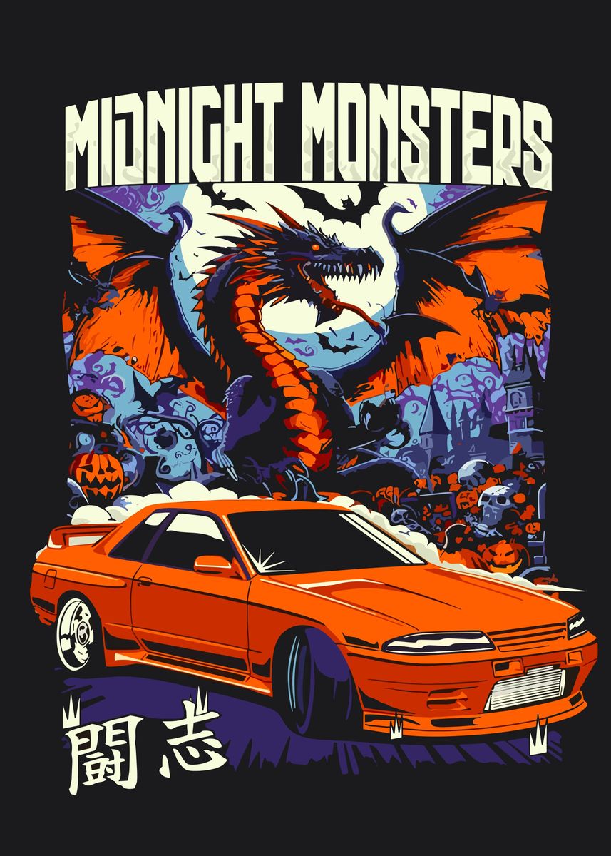 'Midnight Monsters' Poster, picture, metal print, paint by Savinda ...