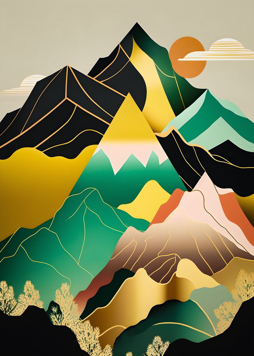 'Amazing Abstract Scenic na' Poster, picture, metal print, paint by ...