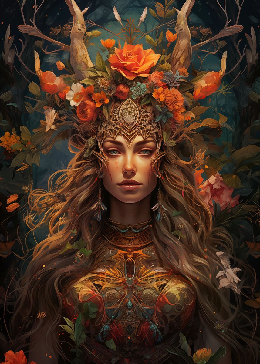 'The Forest Druid' Poster, picture, metal print, paint by Operator Viking | Displate