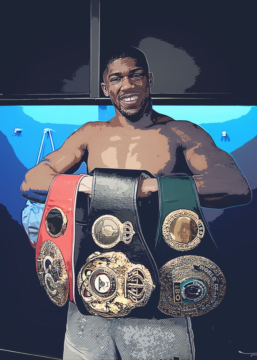 'Anthony Joshua Boxing' Poster, picture, metal print, paint by Benny ...