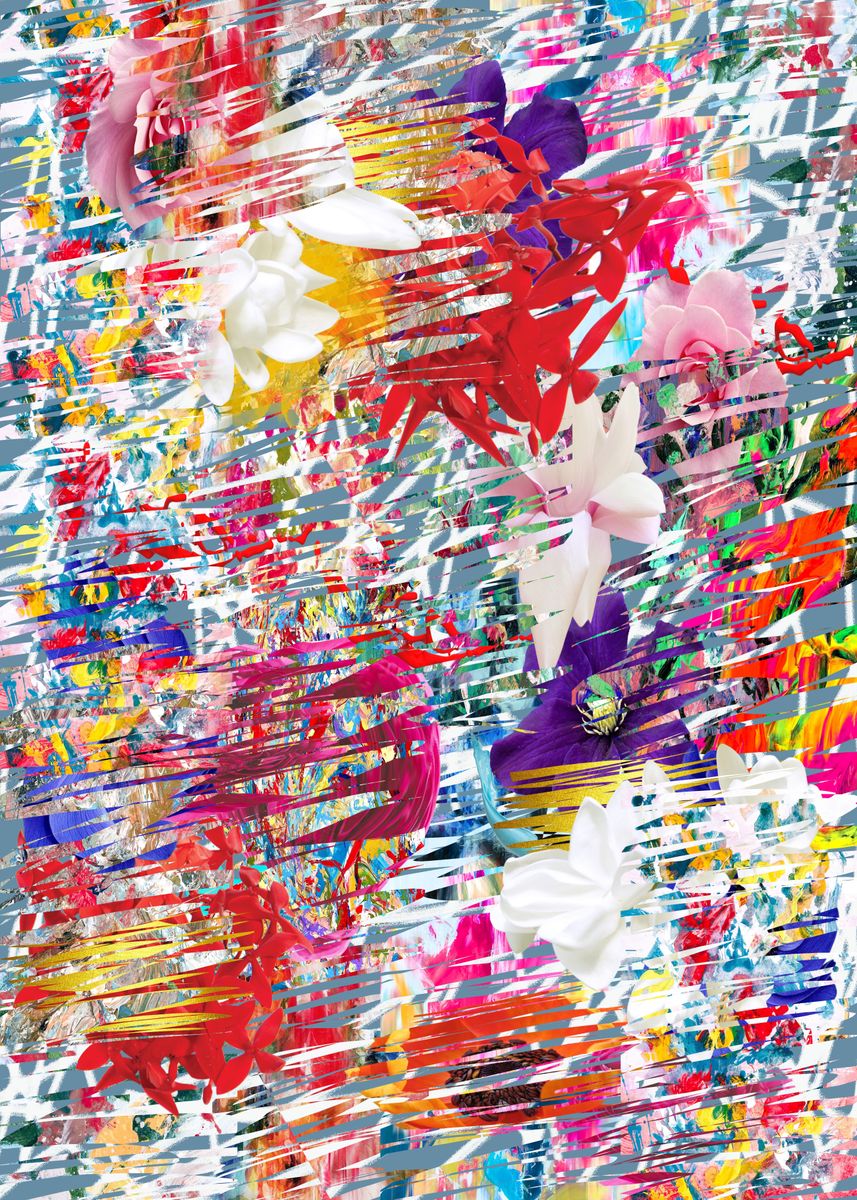 'Colored ripples' Poster, picture, metal print, paint by Larisa ...