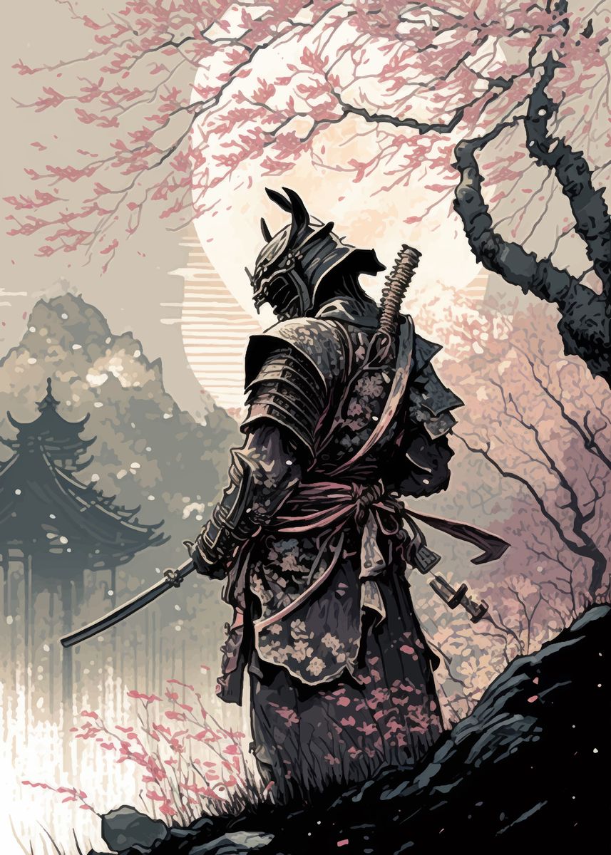 'japanese samurai' Poster, picture, metal print, paint by Amateras ...
