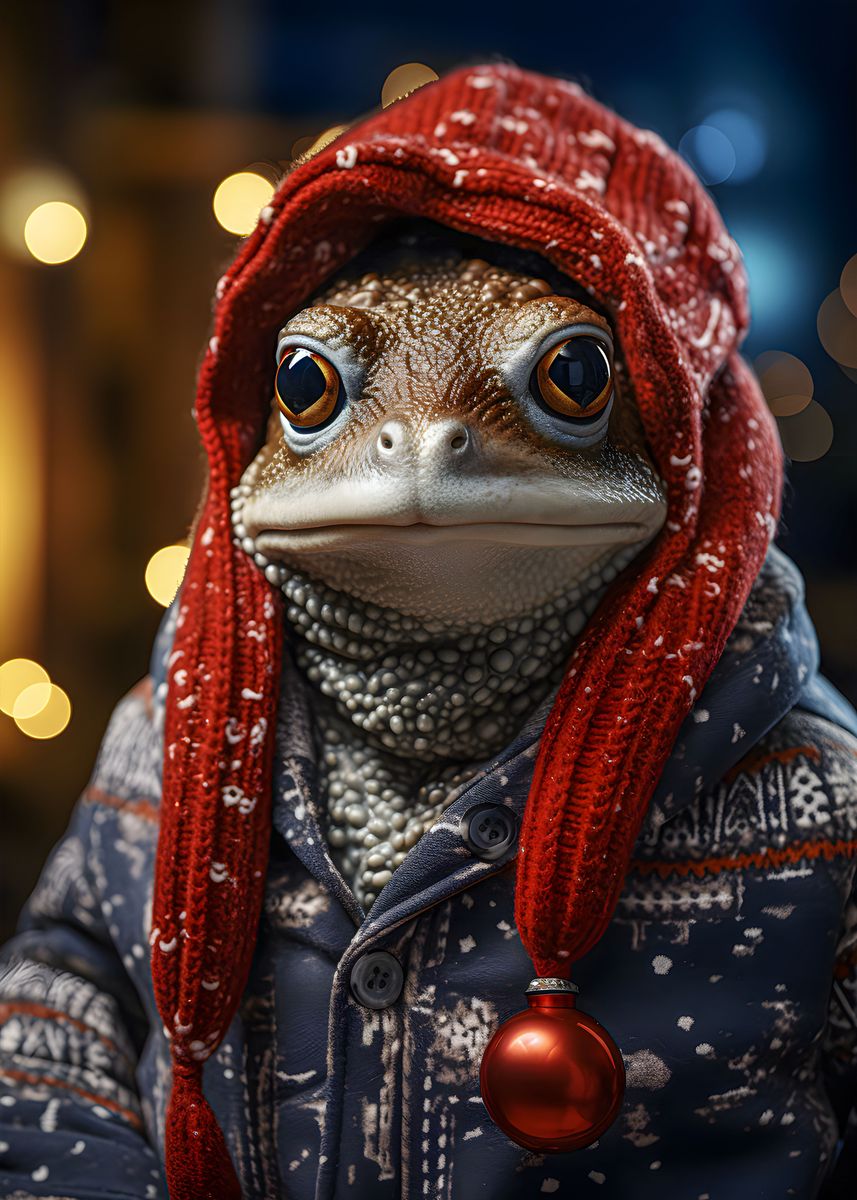 'Frogs Jolly Attire' Poster, picture, metal print, paint by Modern Evo ...