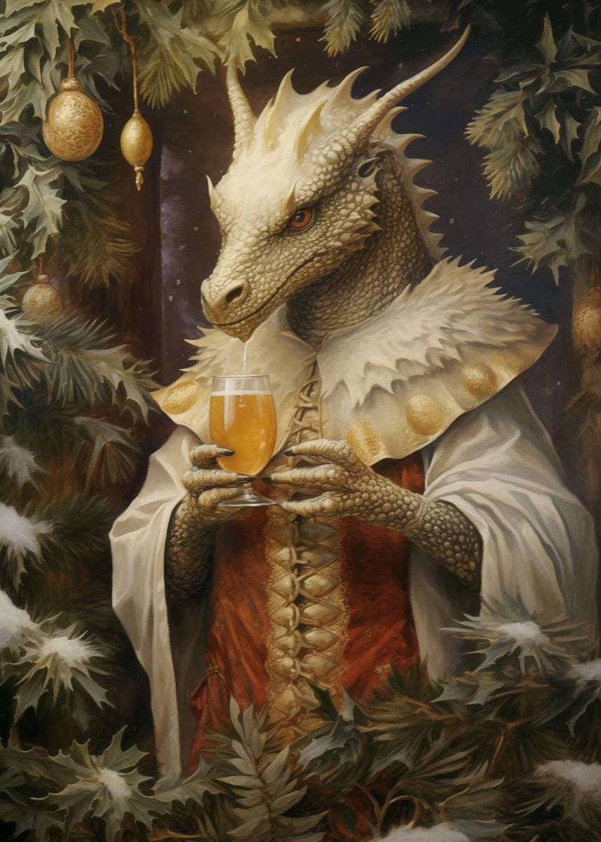 'Dragon Beer Xmas' Poster, picture, metal print, paint by Dasi Vett ...