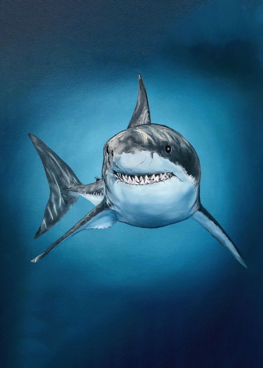 'Shark Painting Art' Poster, picture, metal print, paint by gani ismail ...