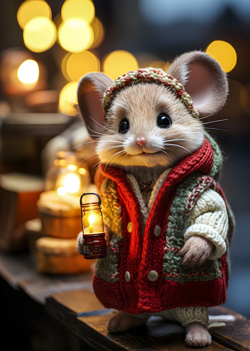 'Cheerful Mouse Chic' Poster, picture, metal print, paint by Modern Evo ...