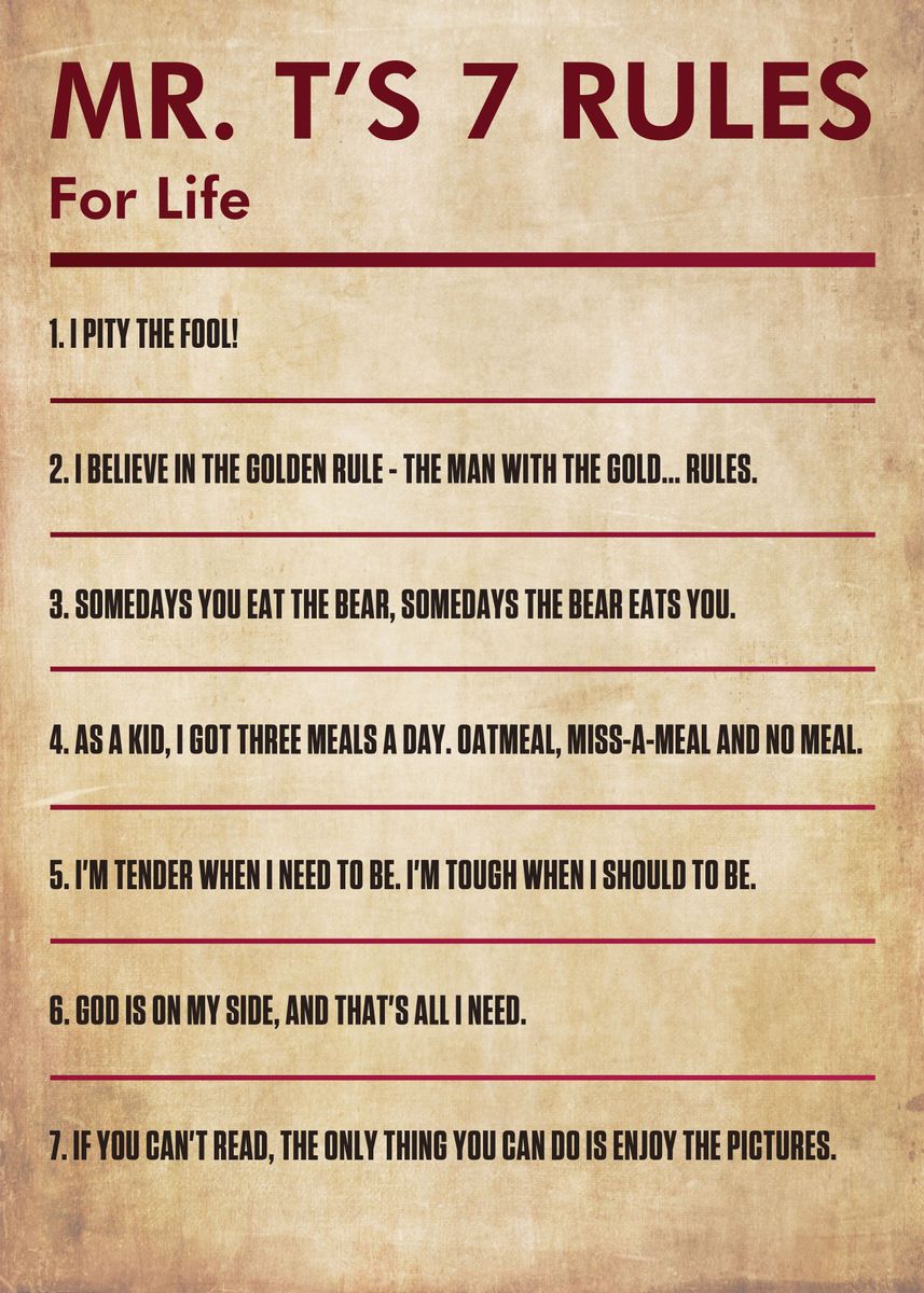 'Mr T' Poster, picture, metal print, paint by Nolan Mccroskey | Displate