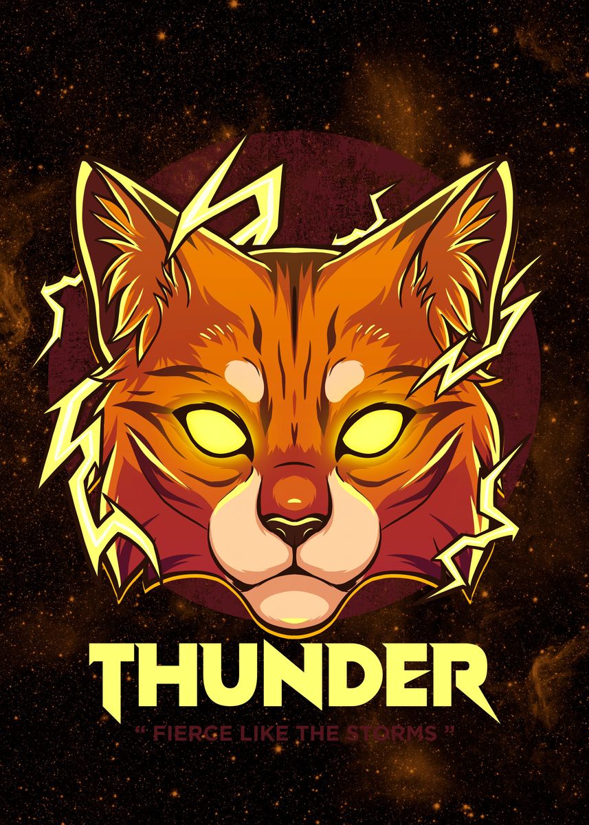 'Thunder' Poster, picture, metal print, paint by Dudinkah | Displate