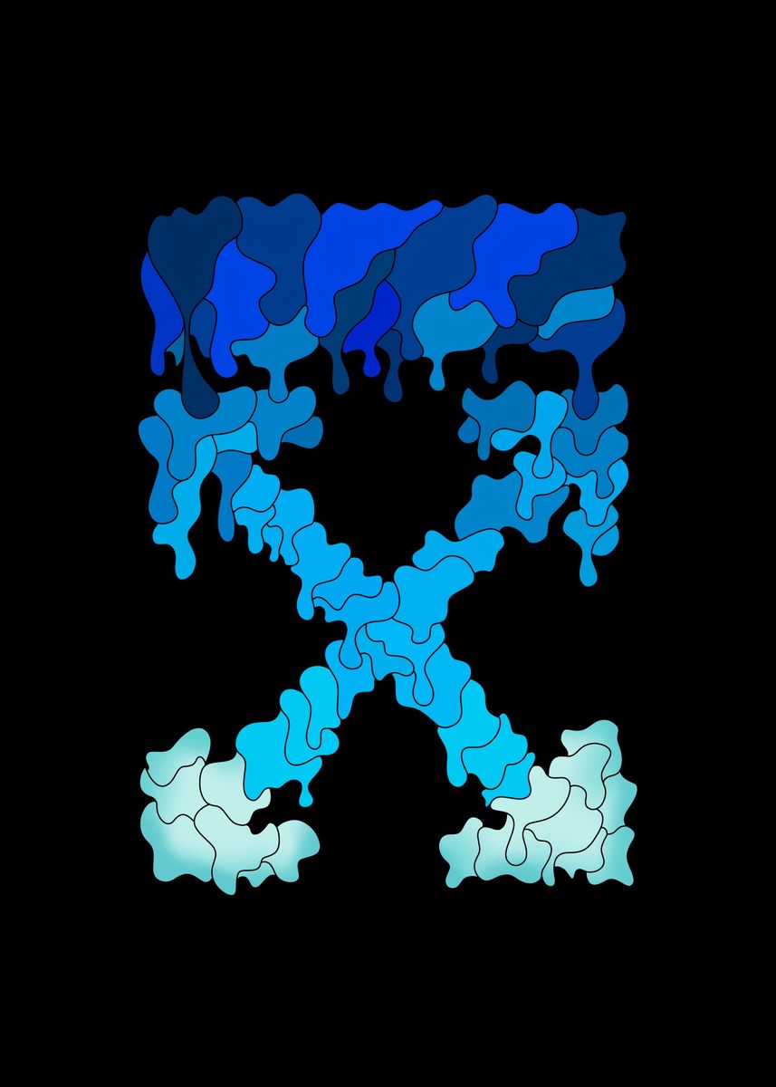 'Off white' Poster, picture, metal print, paint by Lardis Art | Displate