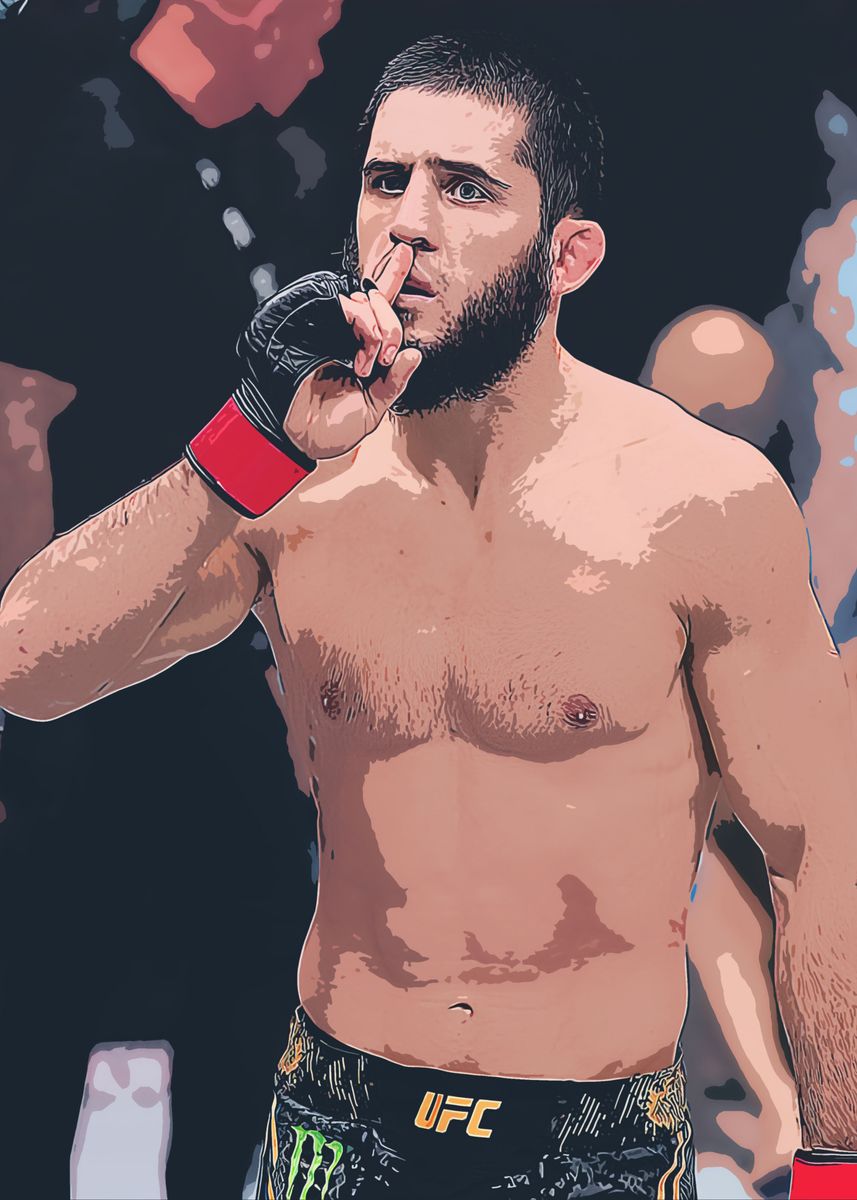 'Islam Makhachev UFC' Poster, picture, metal print, paint by Benny ...