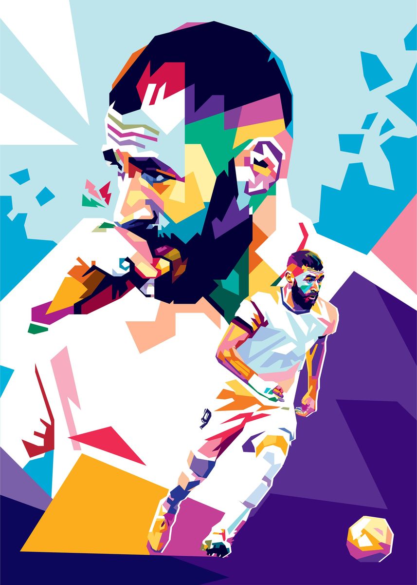 'Karim Benzema Fan Art' Poster, picture, metal print, paint by RJWLTG ...