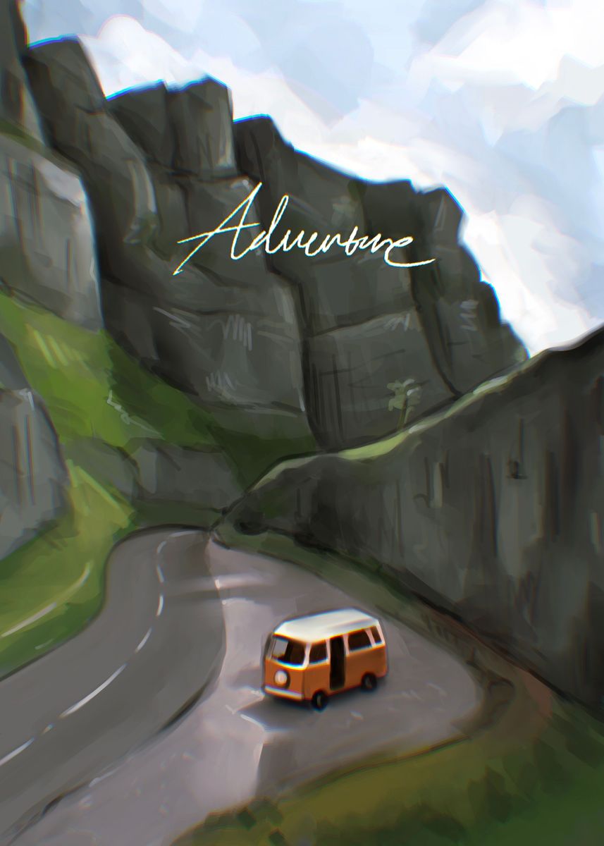 'caravan adventure' Poster, picture, metal print, paint by Mousely ...