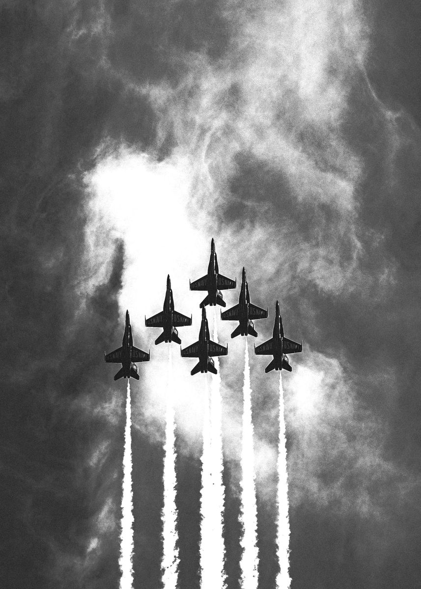 'Fighter Jet Air Show' Poster, picture, metal print, paint by ...