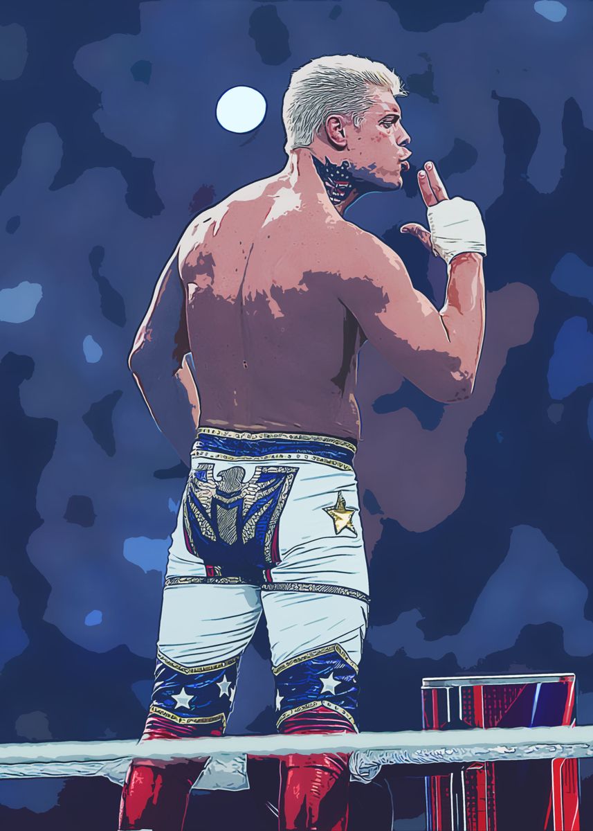 'Cody Rhodes WWE' Poster, picture, metal print, paint by Benny Jacobs ...