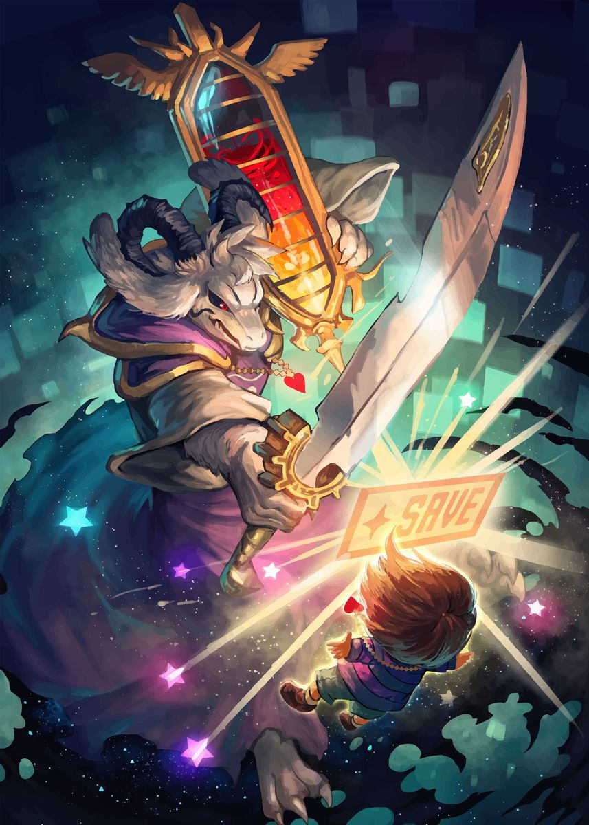 'undertale game' Poster, picture, metal print, paint by lionel messi ...