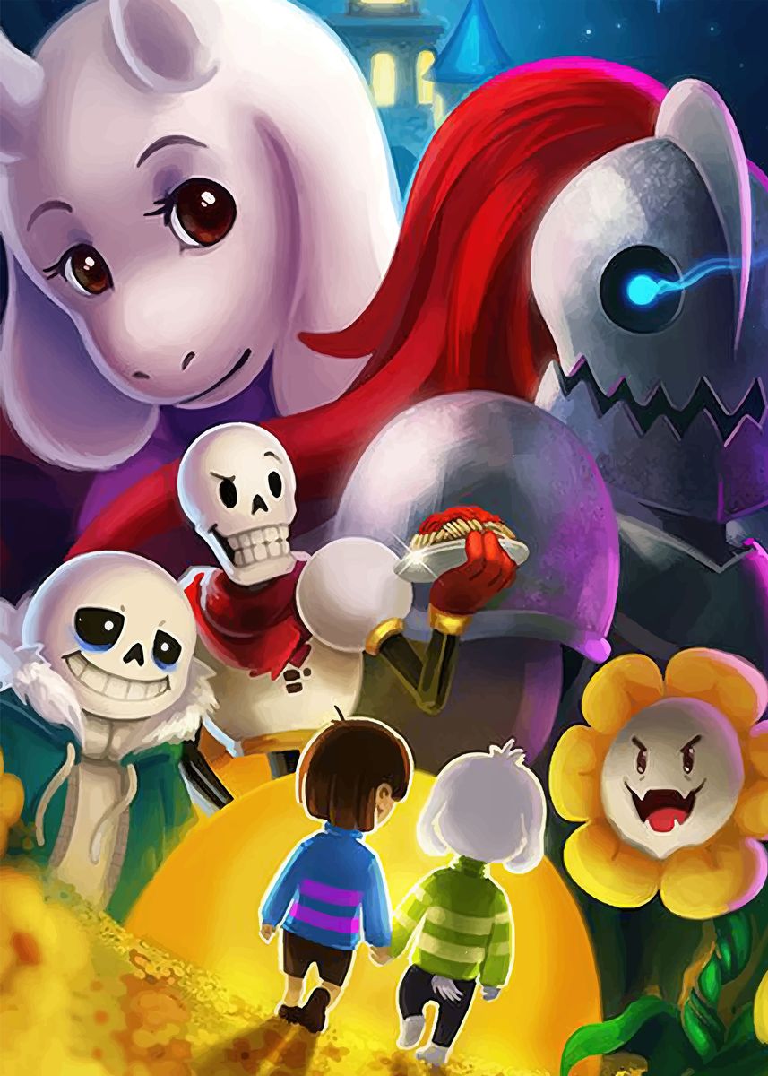 'undertale' Poster, picture, metal print, paint by lionel messi art ...