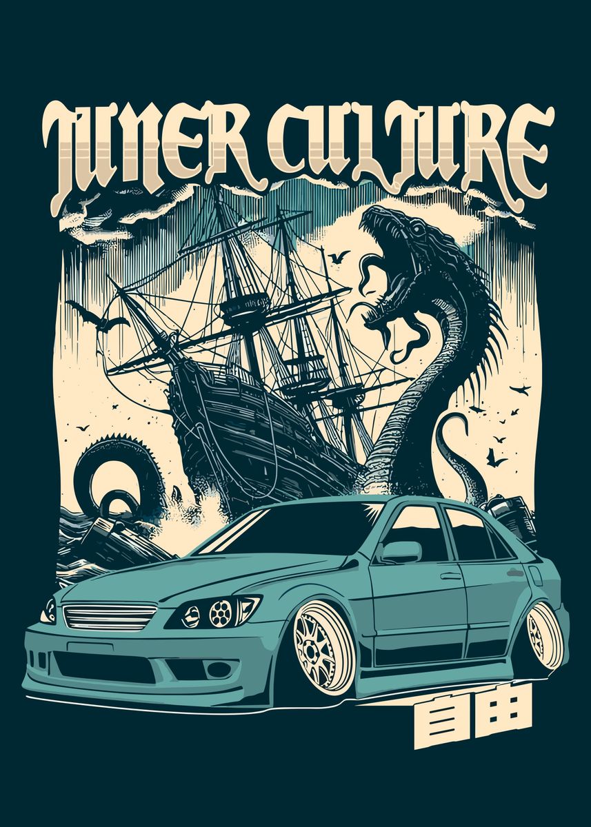 'Tuner Culture Sea' Poster, picture, metal print, paint by Savinda ...