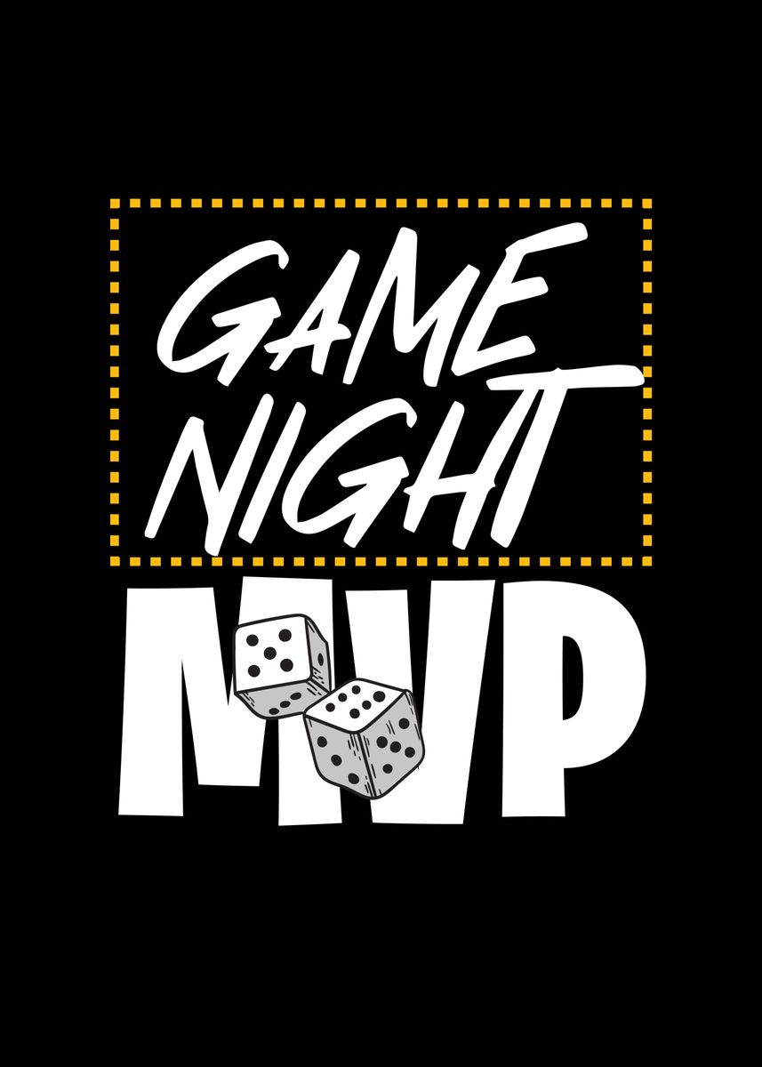 'Game night mvp' Poster, picture, metal print, paint by Andreas ...