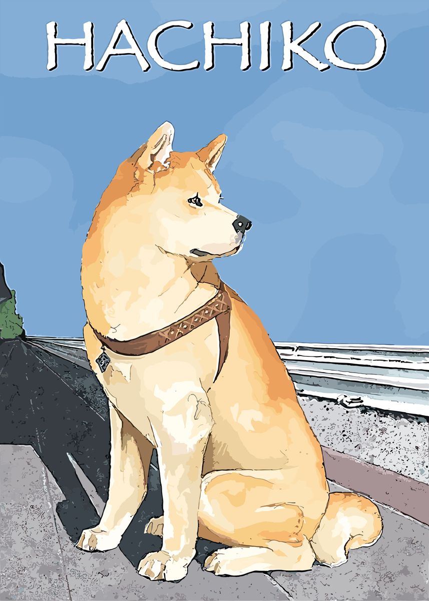 'Hachiko' Poster, picture, metal print, paint by Alita marquez | Displate