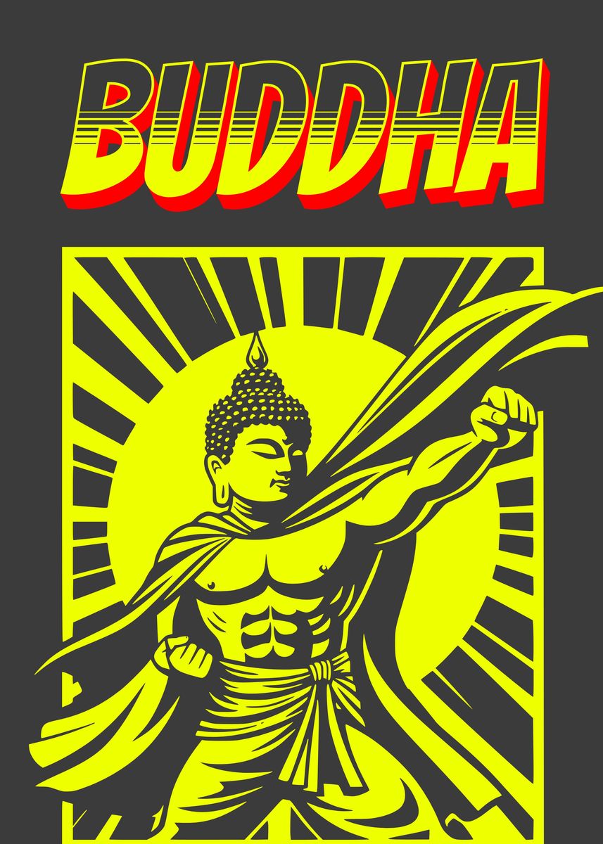 'Bodhi Buff' Poster, picture, metal print, paint by PRANIT BANSODE ...