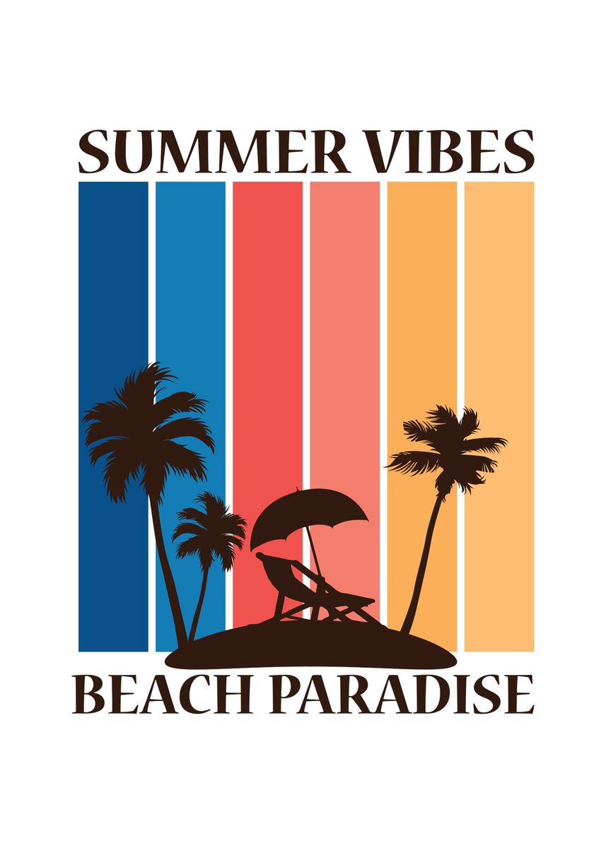 'Surfing Surfer Vibes' Poster, picture, metal print, paint by ...