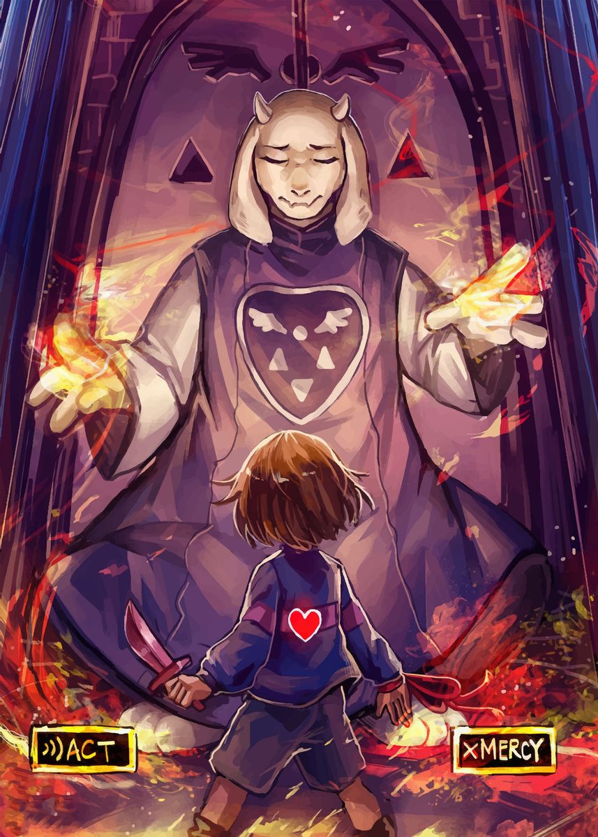 'undertale' Poster, picture, metal print, paint by lionel messi art ...