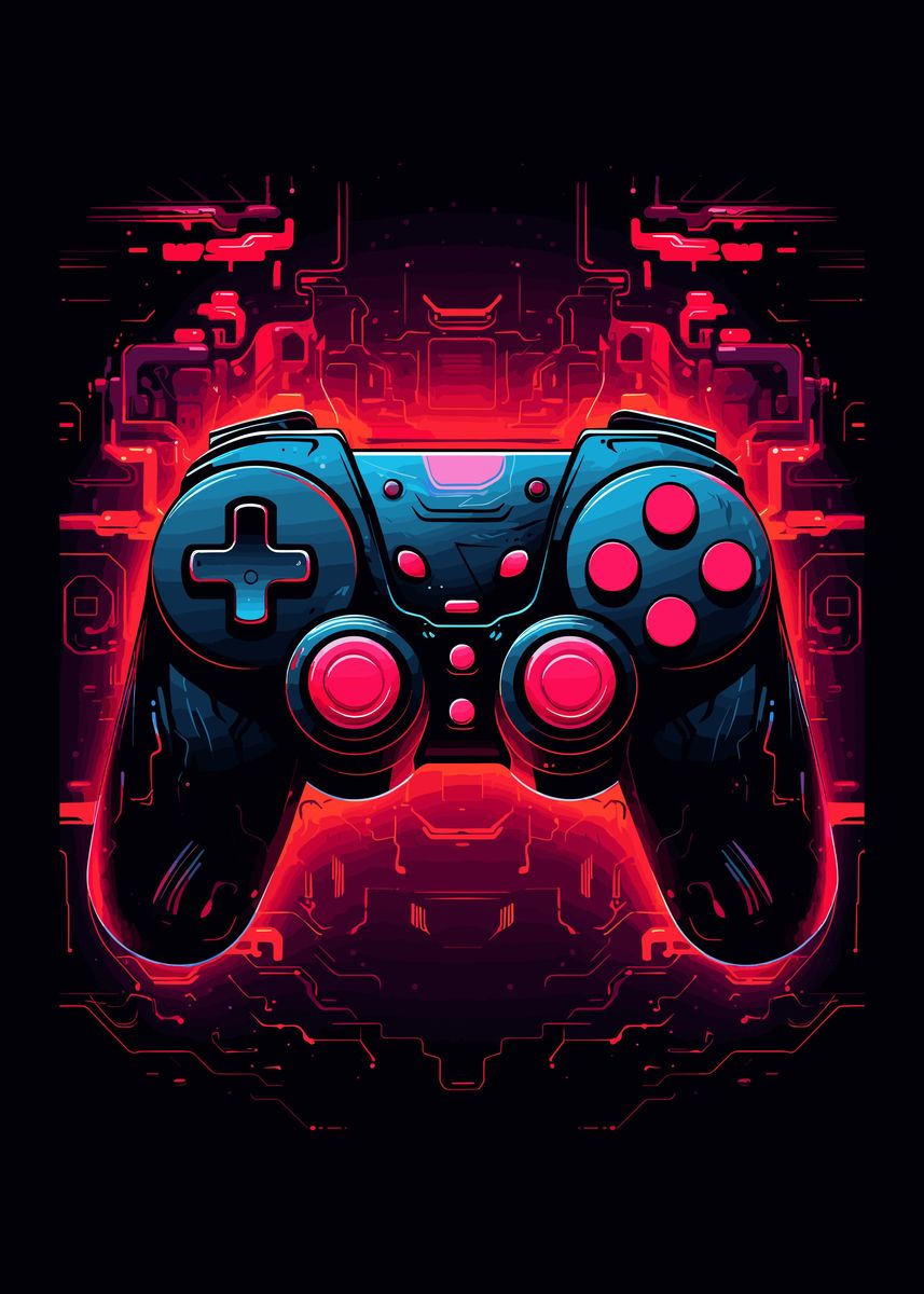 'Gaming Controller' Poster, picture, metal print, paint by 99 Posters ...