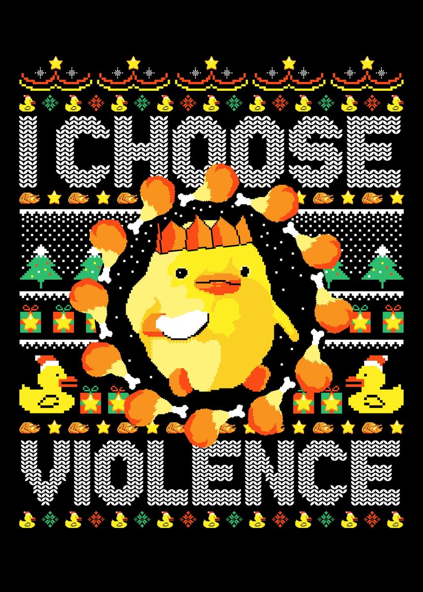 'I Choose Violence' Poster, picture, metal print, paint by rocket man ...