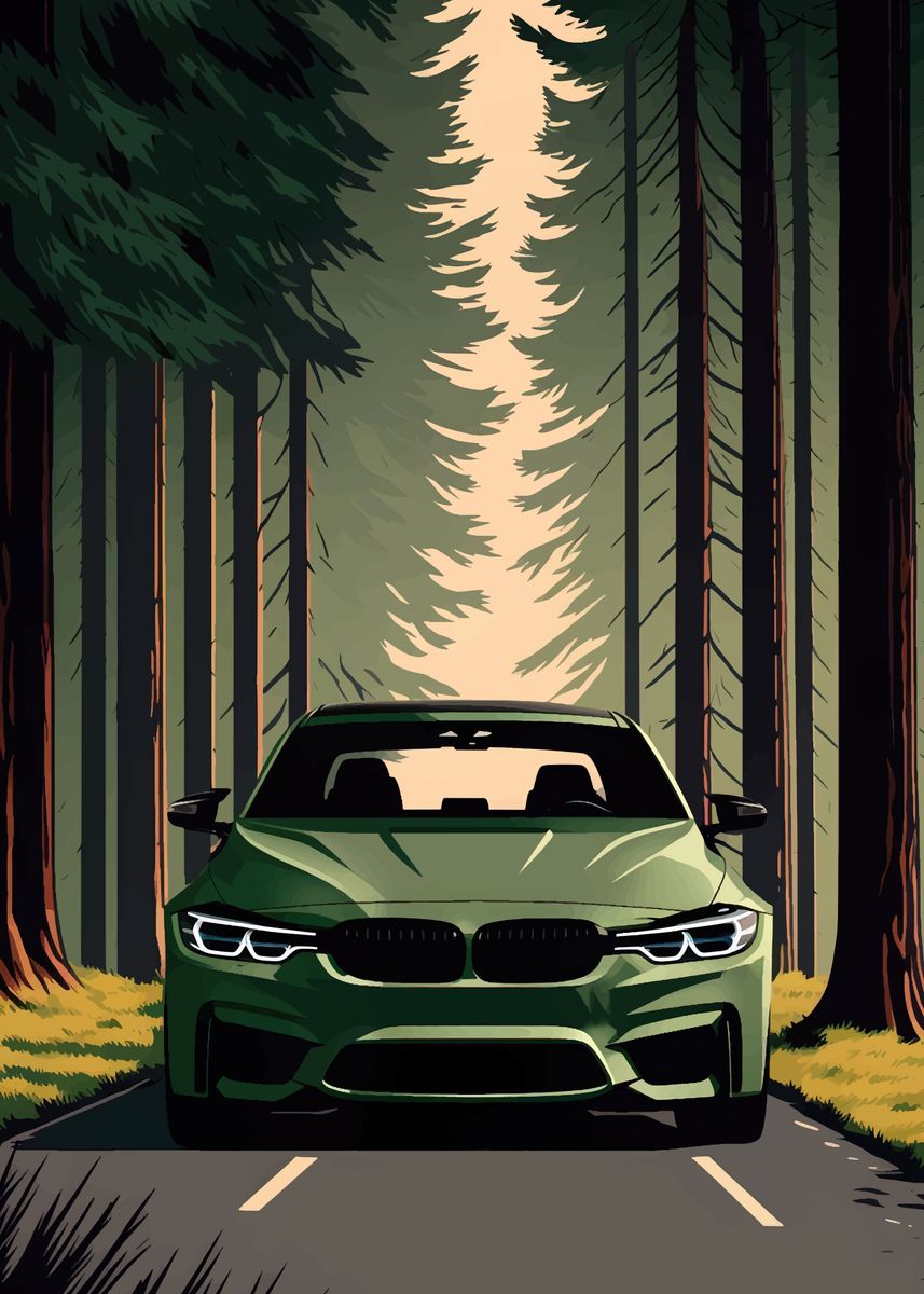 'Minimalist Car ' Poster, picture, metal print, paint by Bernard Duke ...