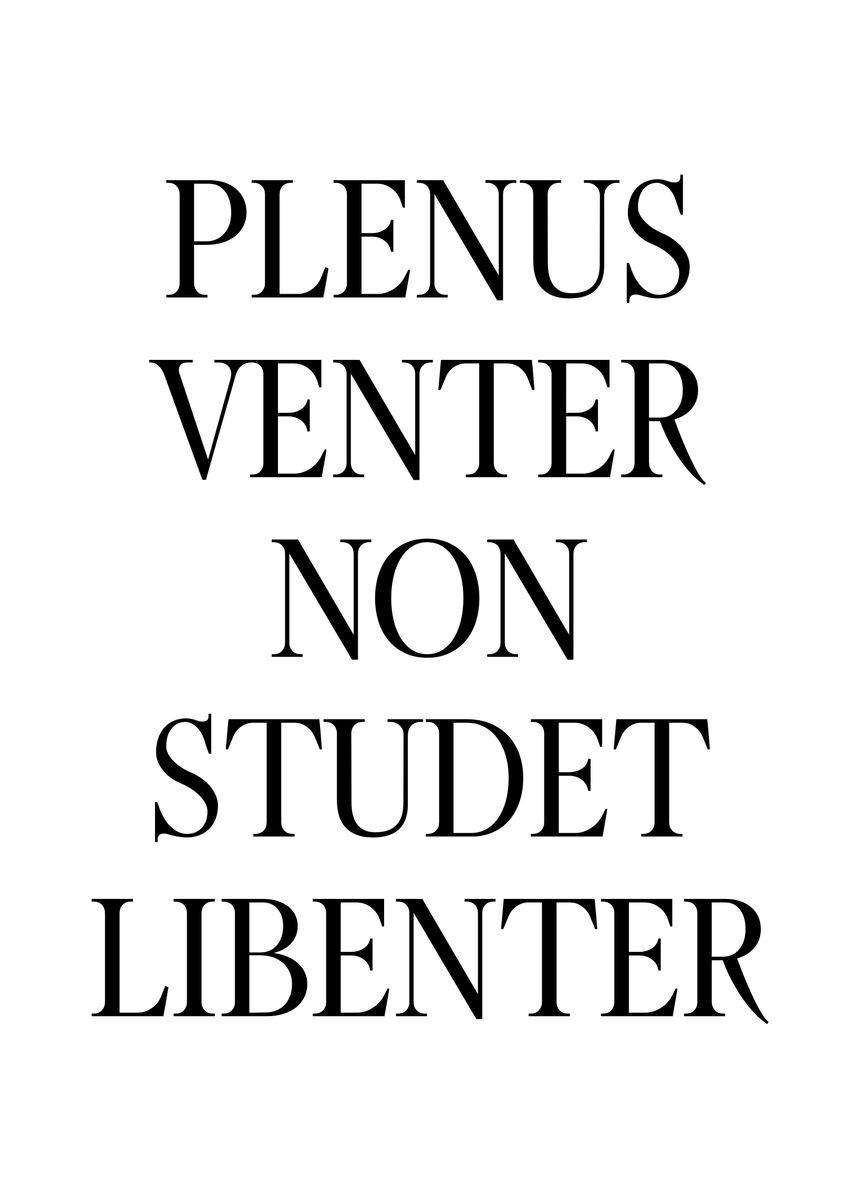 'Plenus Venter Non Studet' Poster, picture, metal print, paint by Wezt ...