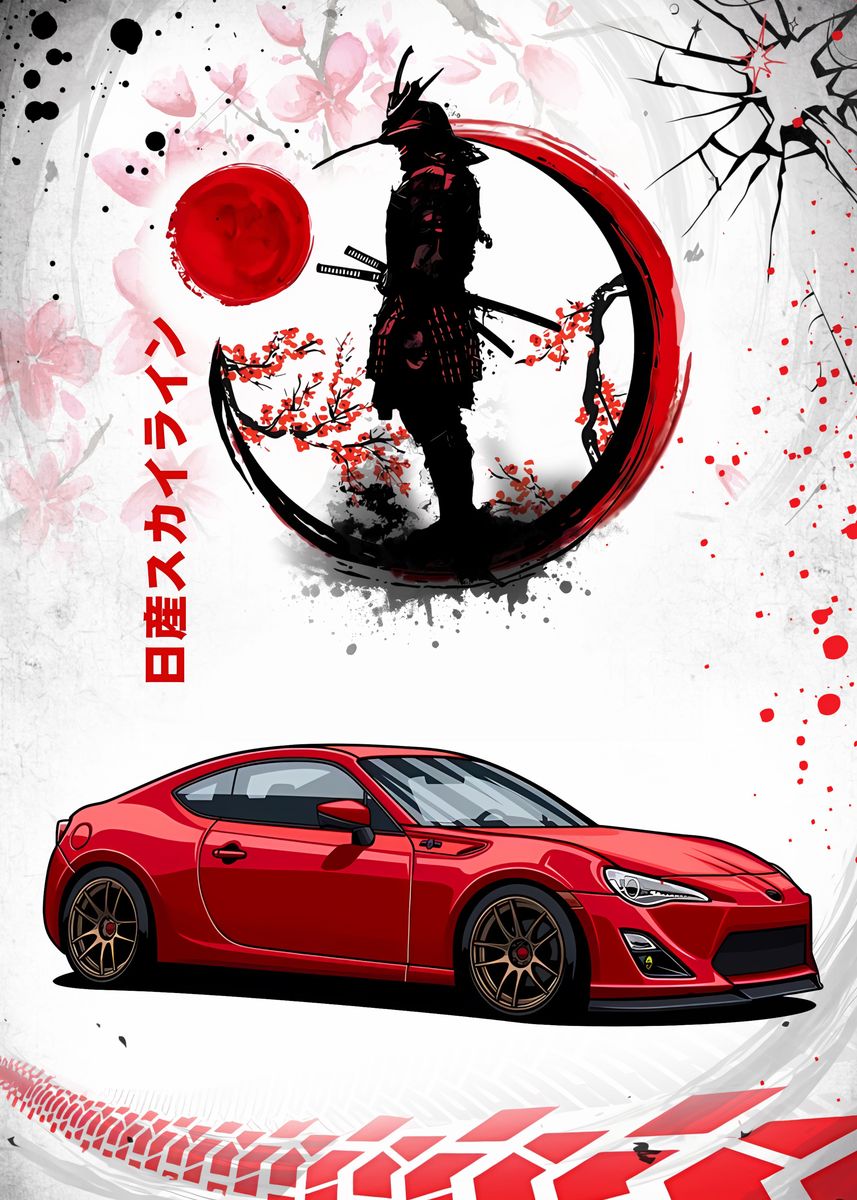 'Toyota GT86' Poster, picture, metal print, paint by ALEX SHINDER ...