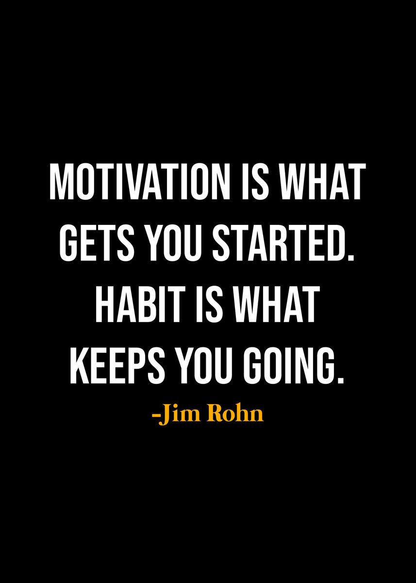 'Jim Rohn Quotes ' Poster, picture, metal print, paint by KLIP CREATIVE ...
