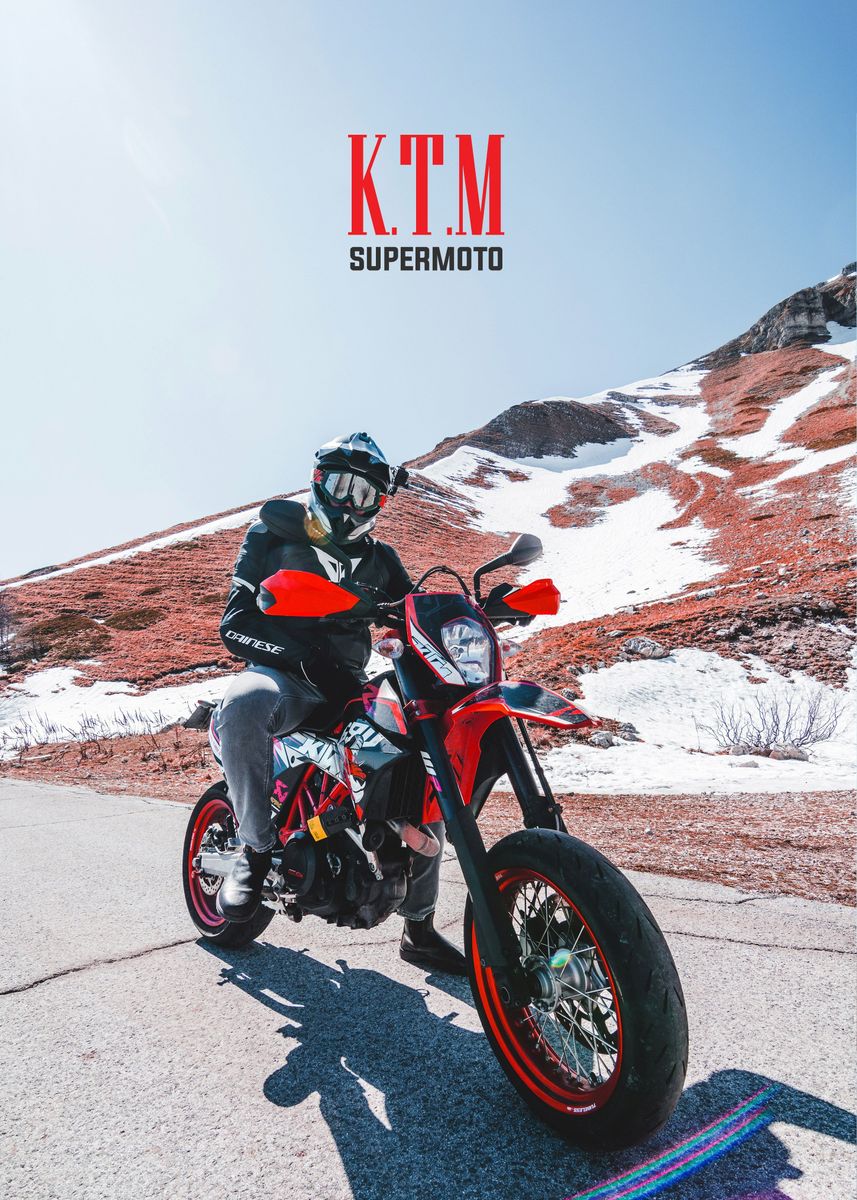 'red super moto' Poster, picture, metal print, paint by SACSAFON ...