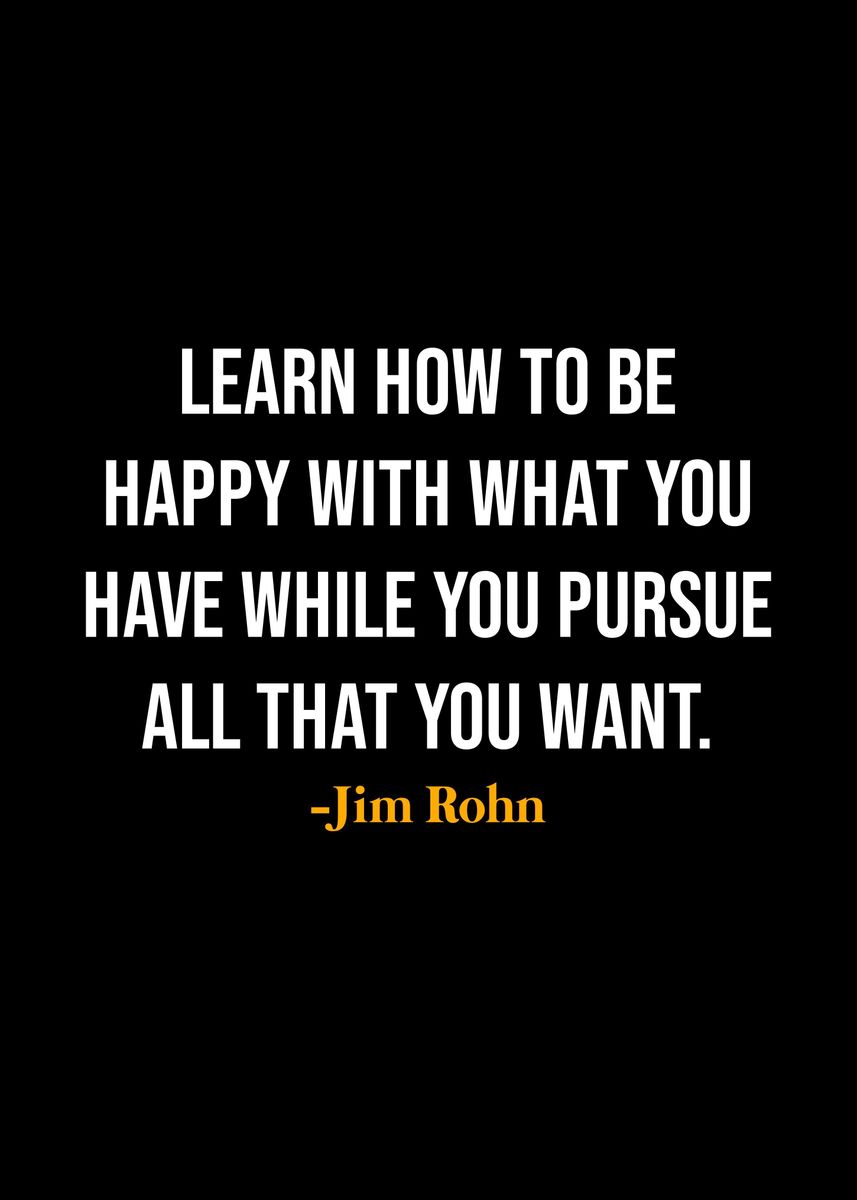 'Jim Rohn Quotes ' Poster, picture, metal print, paint by KLIP CREATIVE ...