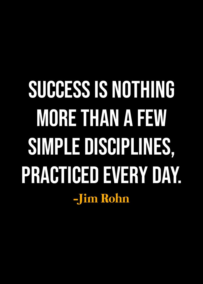 'Jim Rohn Quotes ' Poster, picture, metal print, paint by KLIP CREATIVE ...